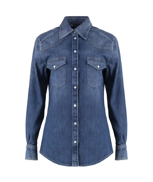 Dolce & Gabbana Curved Hem Denim Shirt