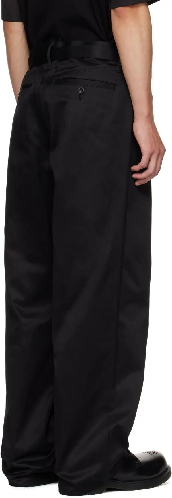 Sacai Belted Wide-leg Trousers
