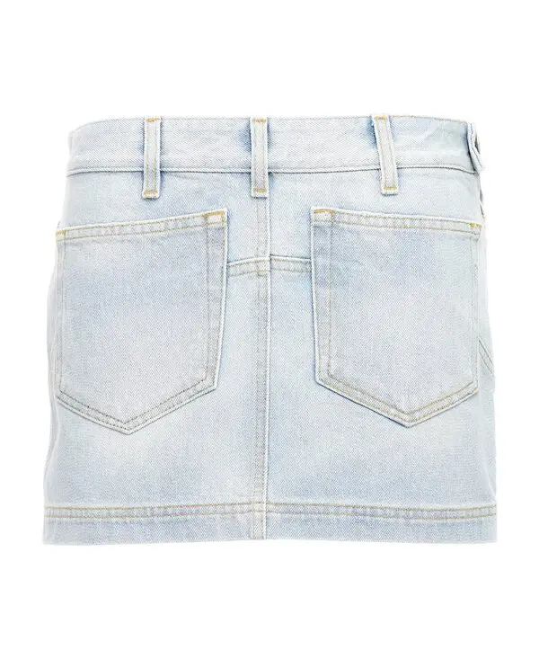 Attico Denim Skirt - White