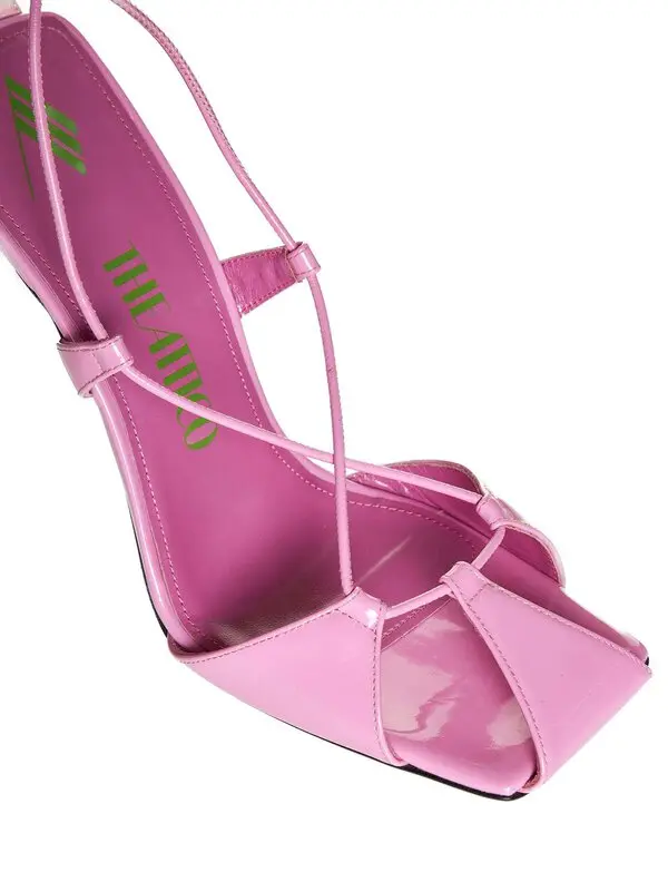 Attico Adele Square Toe Stiletto Heeled Sandals - Pink