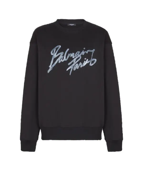 Balmain Logo Printed Crewneck Sweatshirt