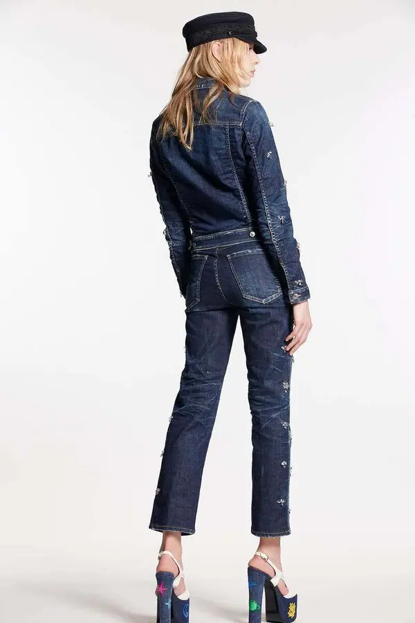 Dsquared2 High-waisted Embellished Jeans