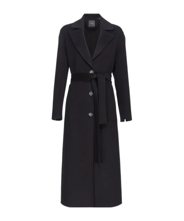 Pinko Single-breasted Belted Coat