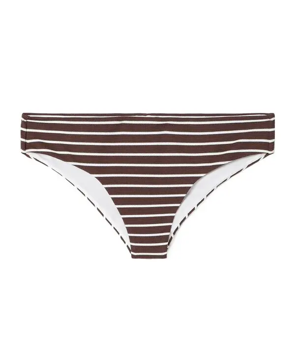 Brunello Cucinelli Striped Bikini Bottoms - Brown