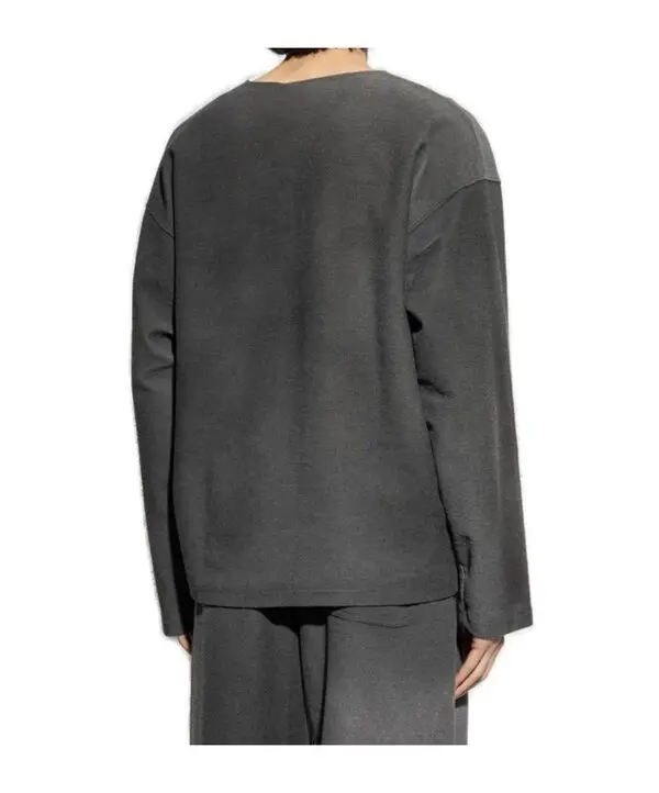 DIESEL® S-ruben Distressed Crewneck Sweatshirt - Black