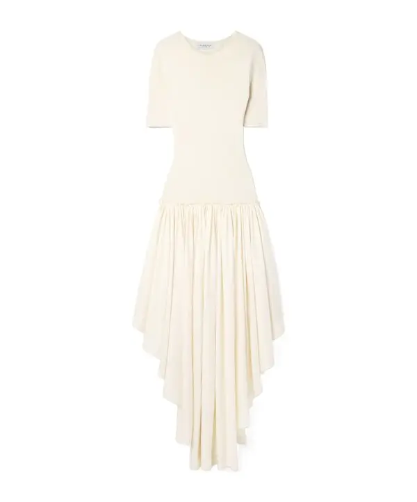 Gabriela Hearst Sirona Paneled Gathered Maxi Dress