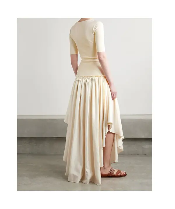 Gabriela Hearst Sirona Paneled Gathered Maxi Dress
