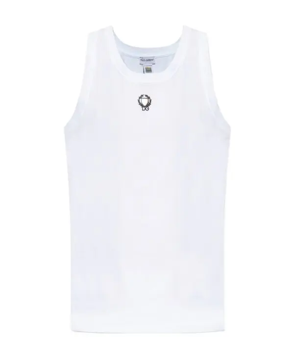 Dolce & Gabbana Dolce Gabbana Logo Patch Tank Top