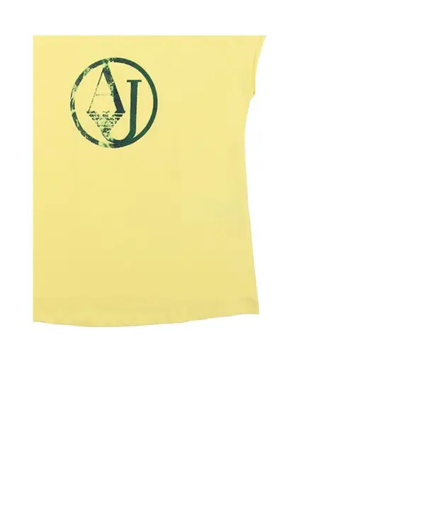 Emporio Armani Round Neck Logo T-shirt - Yellow
