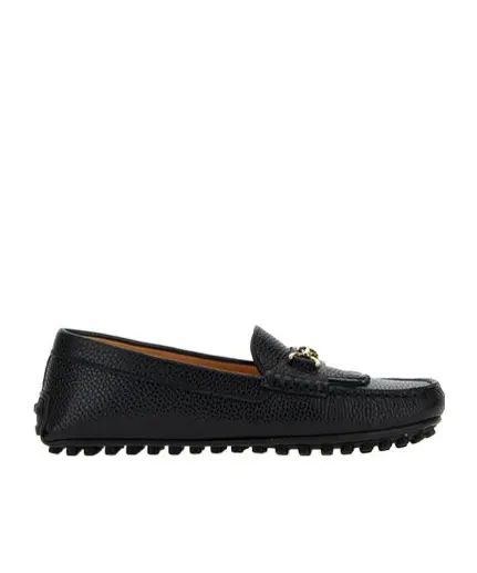 TOD'S Round-head Metal Detail Loafers