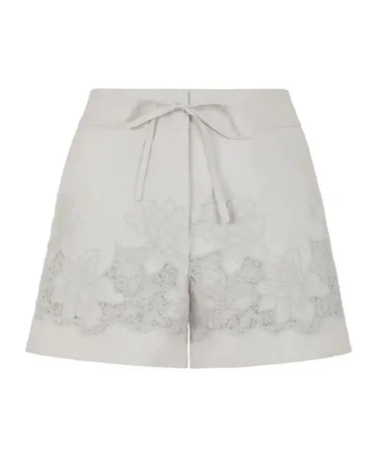 P.a.r.o.s.h Floral-embroidered Shorts - Grey