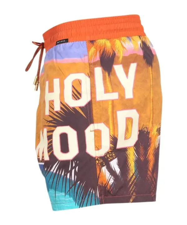 Etro Landscape Printed Drawstring Swim Shorts