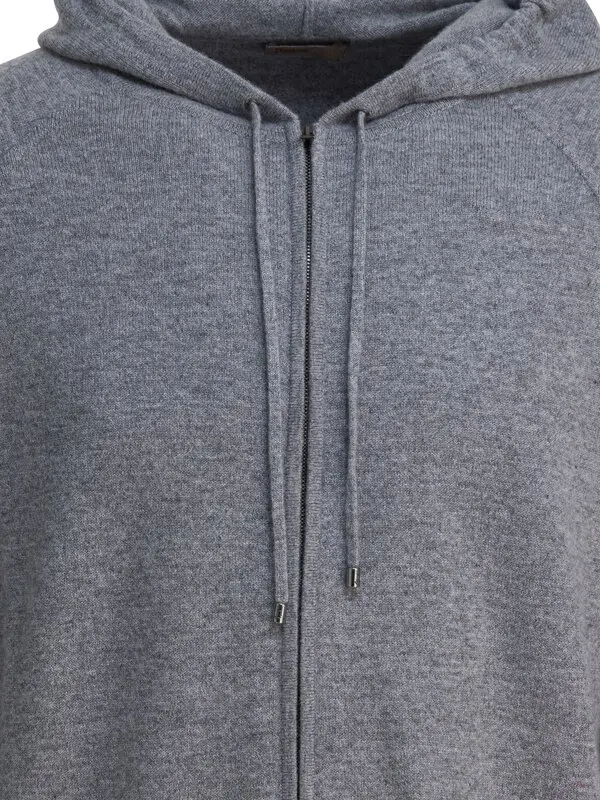Herno Zip-up Knitted Hoodie