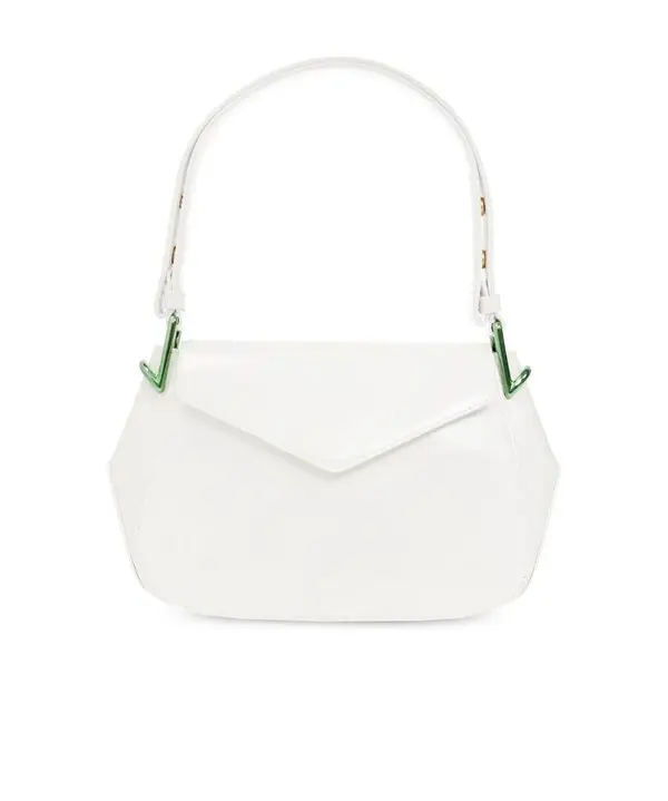 Bottega Veneta Toyin Brushed-leather Shoulder Bag - White