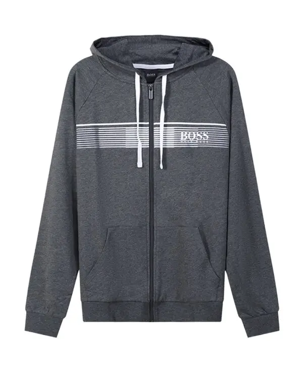 Hugo Boss Logo-print Zip-up Hoodie