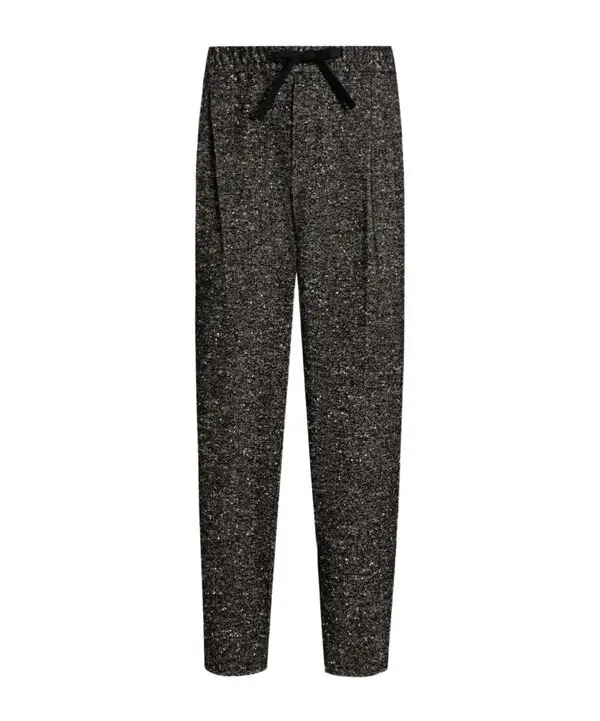 Dolce & Gabbana Dolce Gabbana Elastic Drawstring Waist Pants - Black