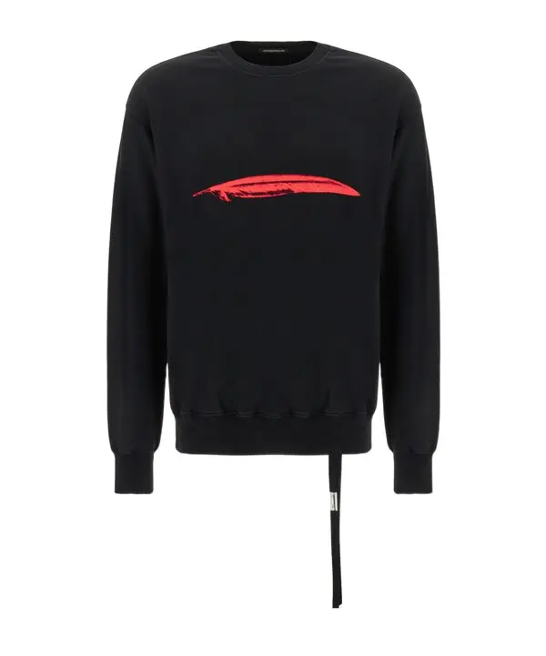 ANN DEMEULEMEESTER Logo Printed Crewneck Sweatshirt - Black