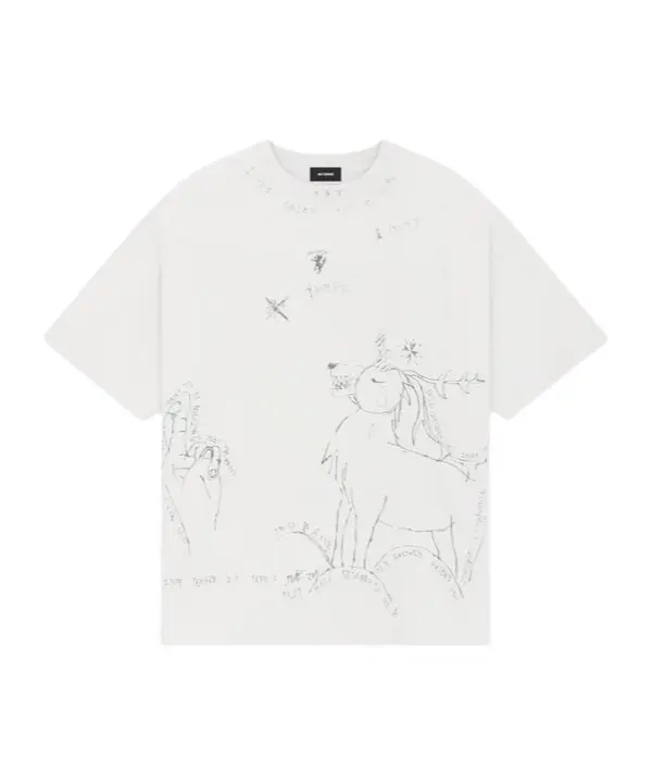 We11Done Graphic Print Cotton T-shirt - Ivory
