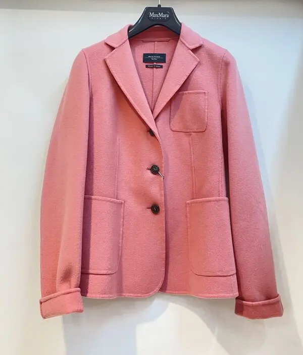Max Mara Long-sleeved Suit Coat With Notched Lapel And Patch Pockets