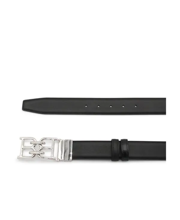 Bally Logo Plaque Adjustable Leather Belt