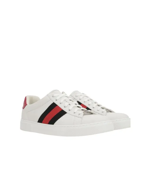 Gucci Ace Low-top Sneakers - White/red