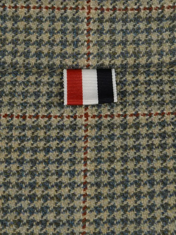Thom Browne Reversible Funnel Neck Down Jacket With Graphic Pattern