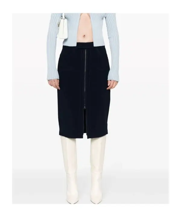 N.21 Mid-rise Zip-up Midi Skirt