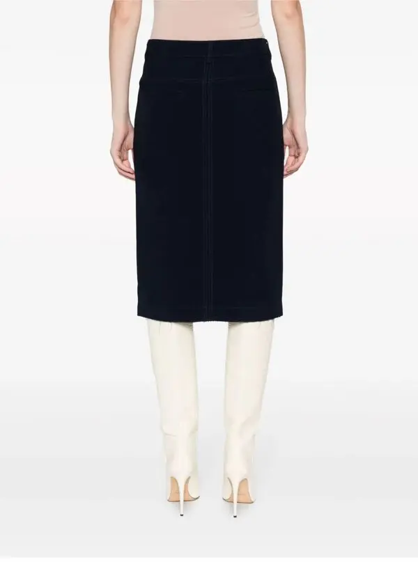 N.21 Mid-rise Zip-up Midi Skirt