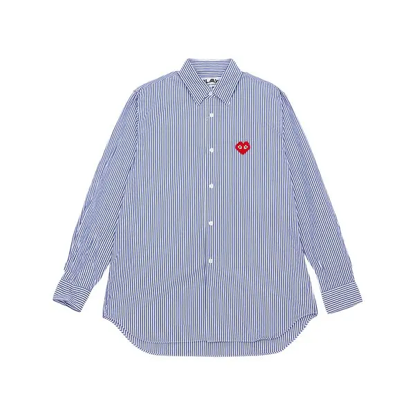 Play Comme Des Garcon Lapel Long Sleeve Shirt
