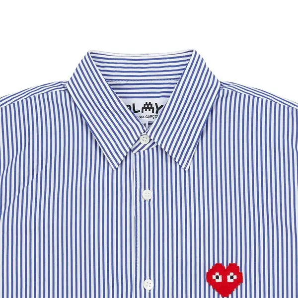 Play Comme Des Garcon Lapel Long Sleeve Shirt