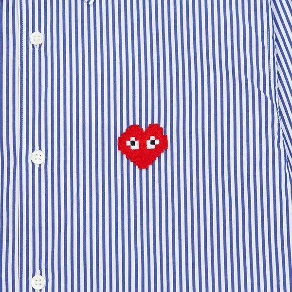 Play Comme Des Garcon Lapel Long Sleeve Shirt