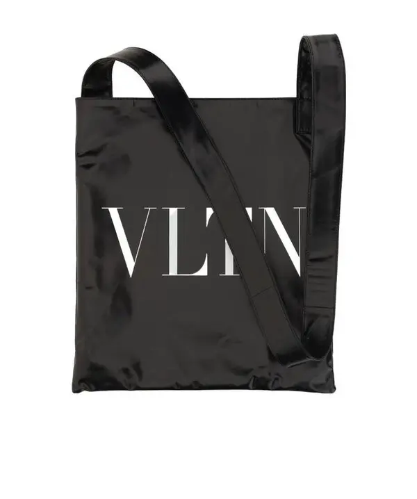 Valentino Garavani Vltn Logo Printed Tote Bag - Black