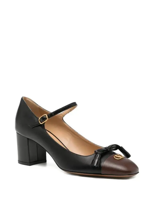Valentino Garavani Vlogo Signature Bow Detailed Pumps - Black