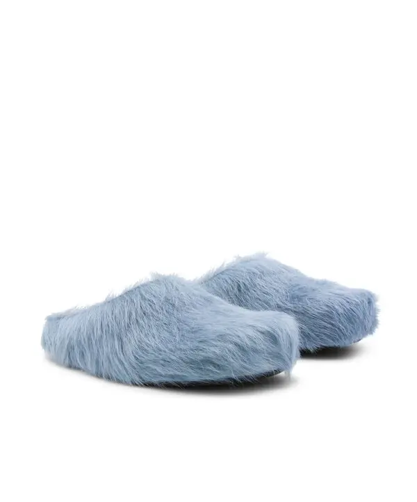 Marni Fussbett Slip-on Flat Mules - Blue