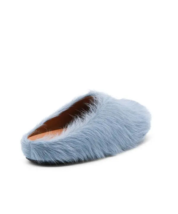 Marni Fussbett Slip-on Flat Mules - Blue