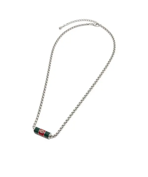 Gucci Necklace With Web Detail - Silver