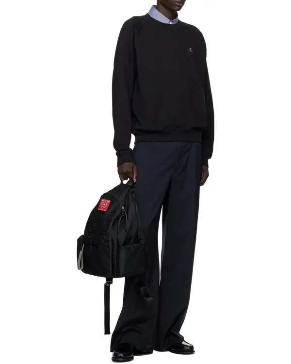 VIVIENNE WESTWOOD Logo Embroidered Crewneck Sweatshirt - Black
