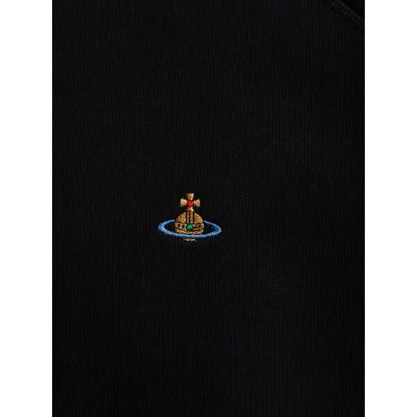 VIVIENNE WESTWOOD Logo Embroidered Crewneck Sweatshirt - Black