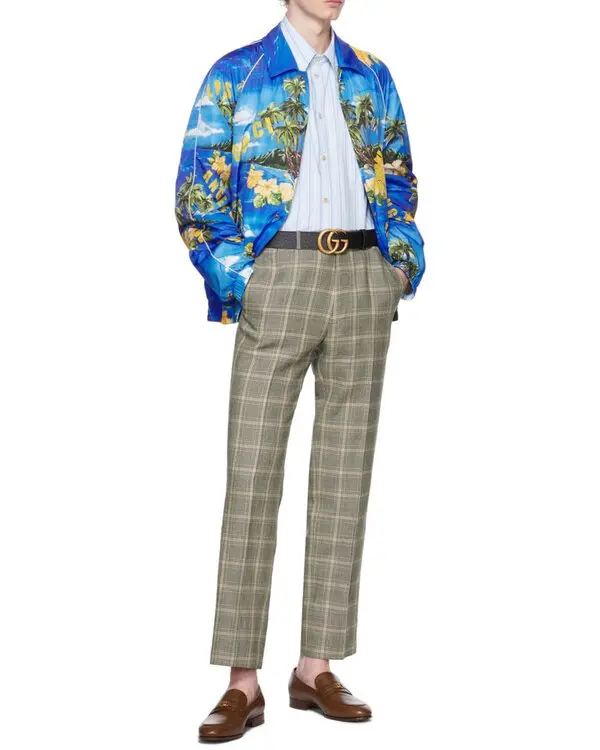Gucci Tropical Printed Press-stud Fastened Jacket
