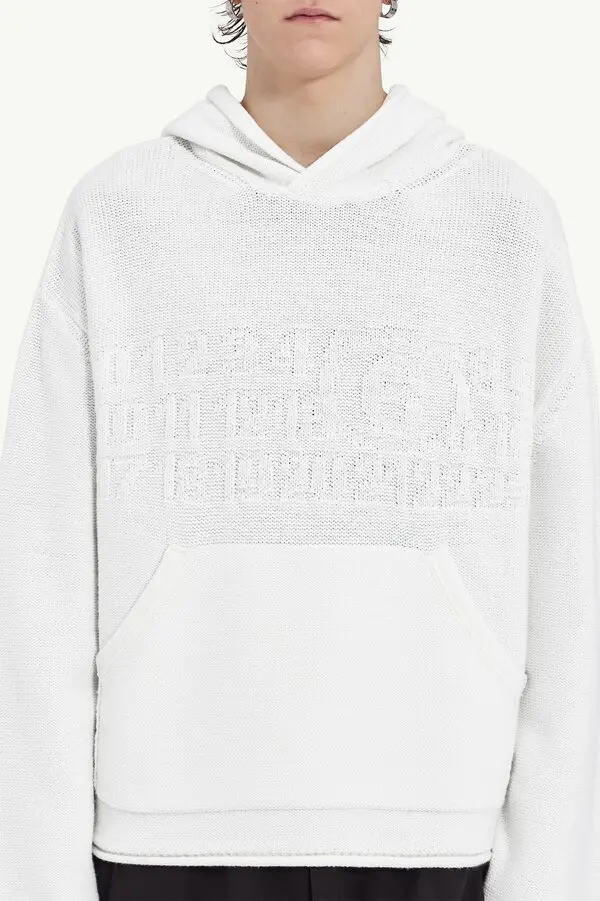MAISON MARGIELA Textured Logo Hoodie