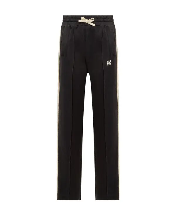 Palm Angels Pa Monogram Embroidered Track Pants - Black
