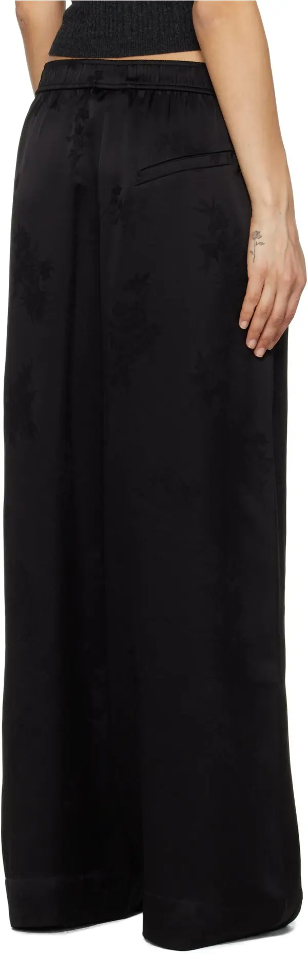 GANNI Loose Fit Floral Pattern Trousers