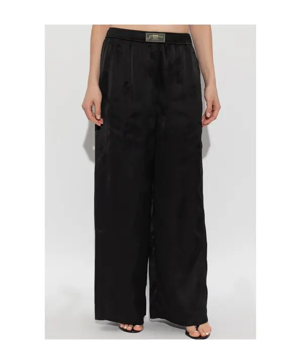 GANNI Loose Fit Floral Pattern Trousers
