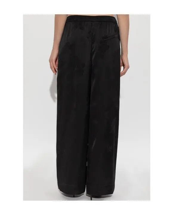 GANNI Loose Fit Floral Pattern Trousers