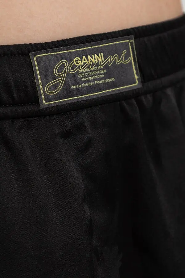 GANNI Loose Fit Floral Pattern Trousers