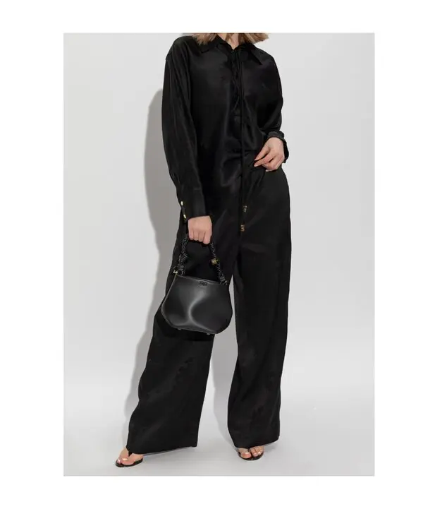 GANNI Loose Fit Floral Pattern Trousers