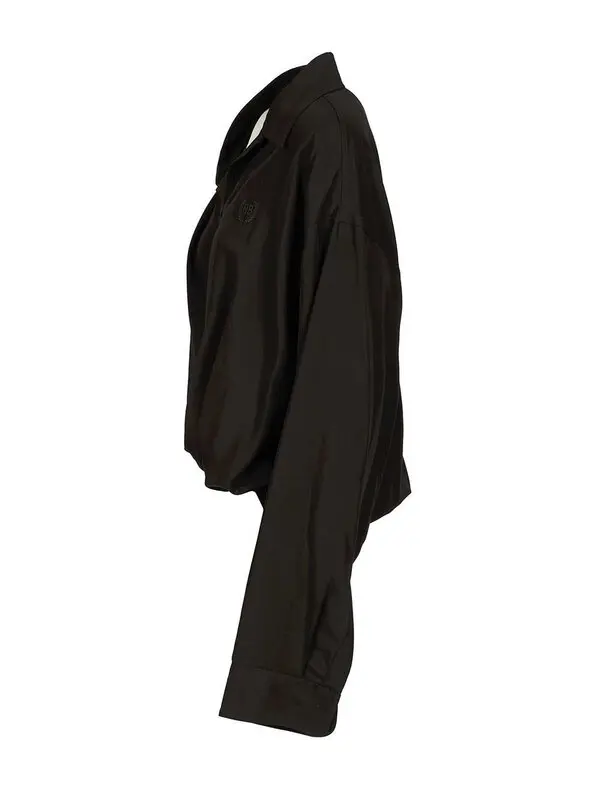 Balenciaga One-shoulder Long-sleeved Shirt - Black