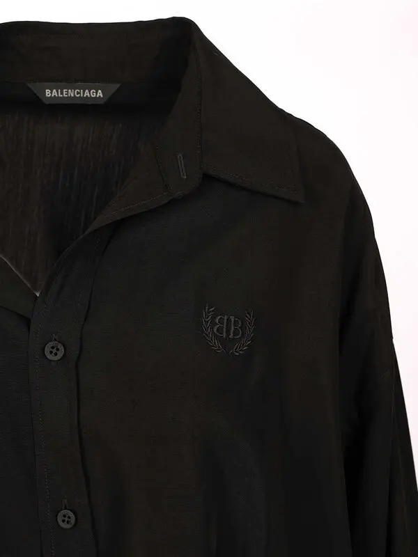 Balenciaga One-shoulder Long-sleeved Shirt - Black