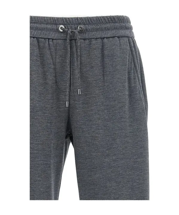 Brunello Cucinelli Elastic Waistband Drawstring Joggers - Grey
