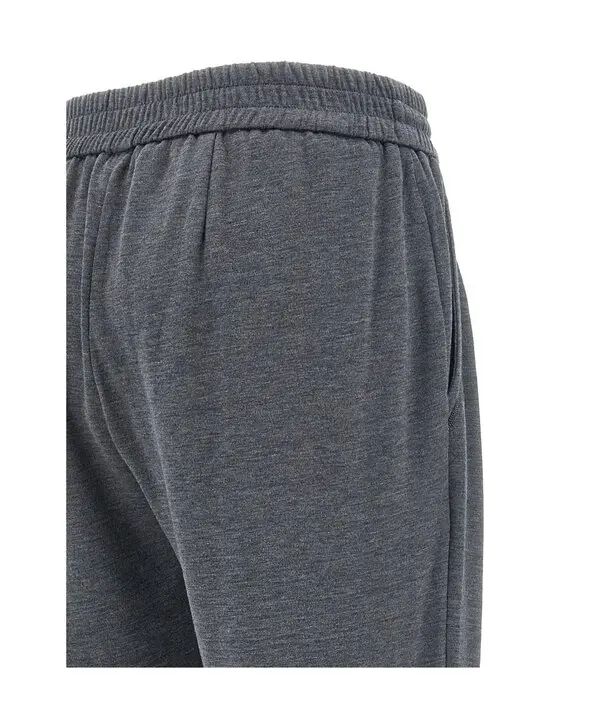 Brunello Cucinelli Elastic Waistband Drawstring Joggers - Grey